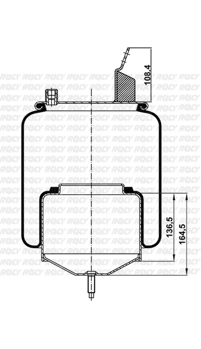 Air spring, with steel piston | Rocy