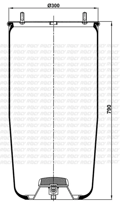 Air spring, without piston | Rocy